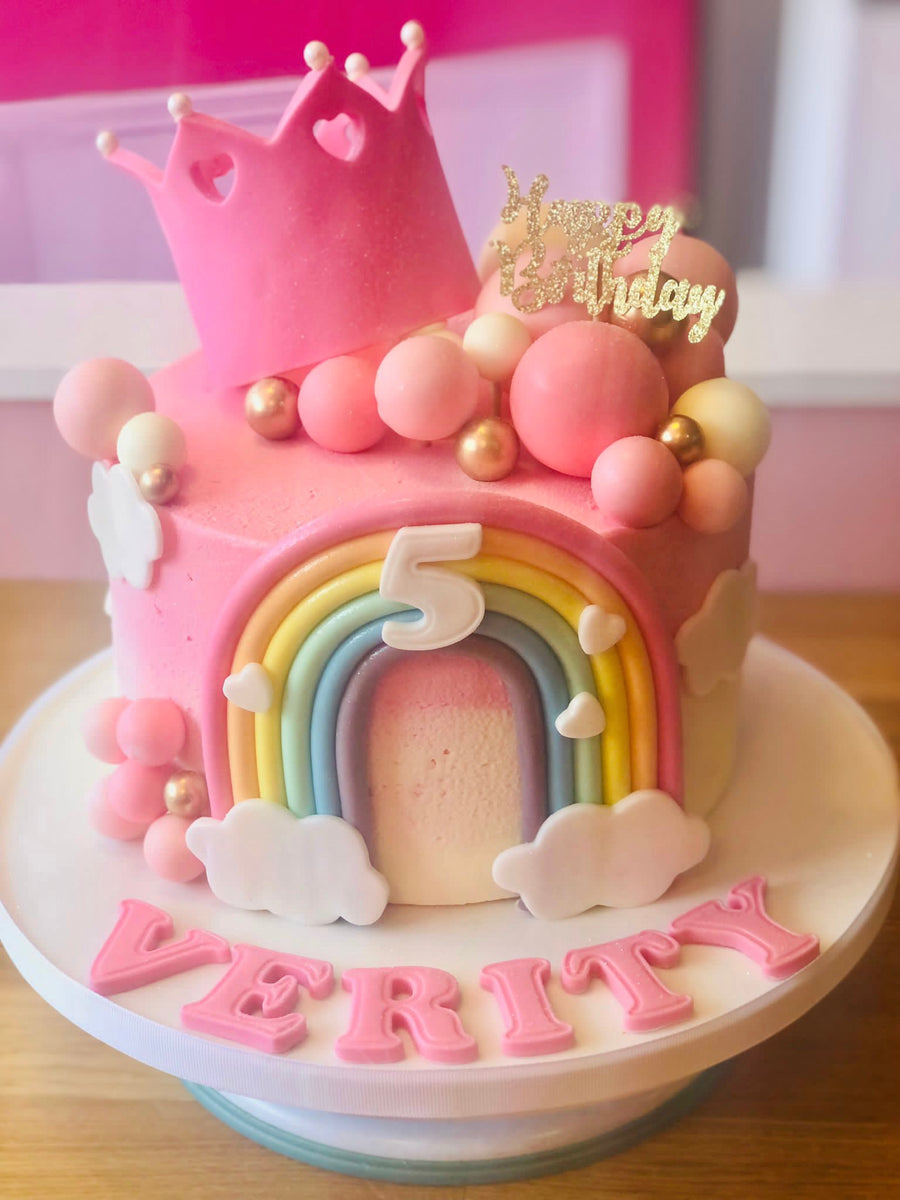 Rainbow Princess Cake – Zara Cakes