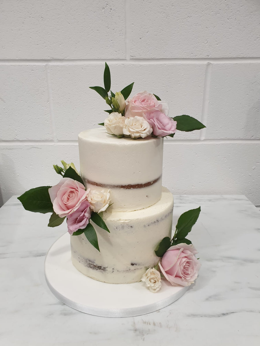 2 Tier Lily Wedding Cake – Zara Cakes