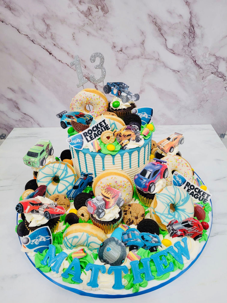 8 inch Rocket League Overload Birthday Cake – Zara Cakes