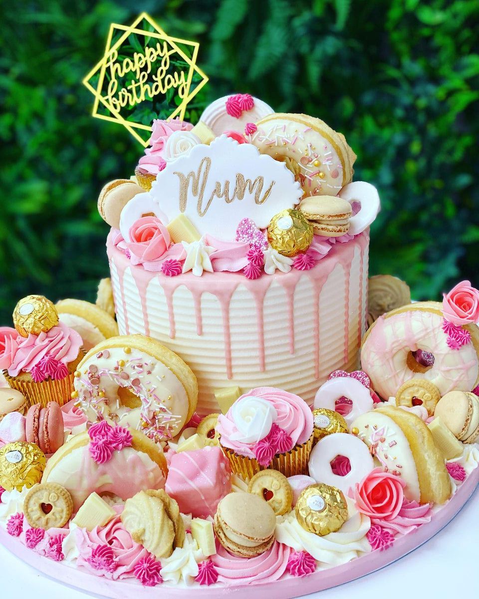 8 Inch Pretty in Pink Overload Birthday Cake – Zara Cakes